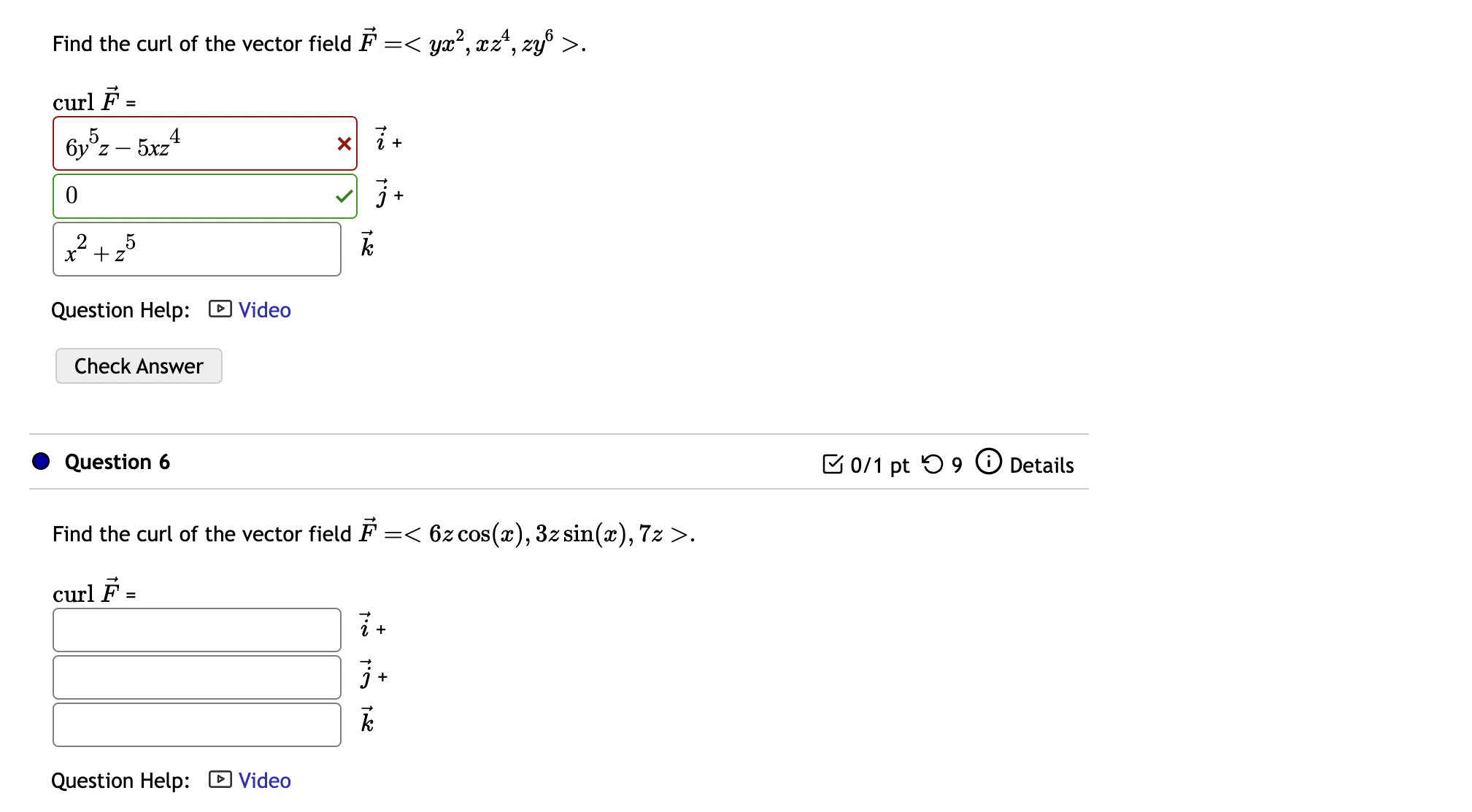 Solved Find the curl of the vector field vec(F)=. | Chegg.com