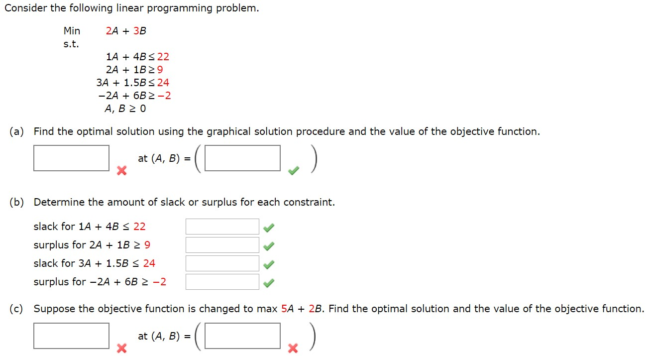 Solved Consider the following linear programming problem. 2A | Chegg.com