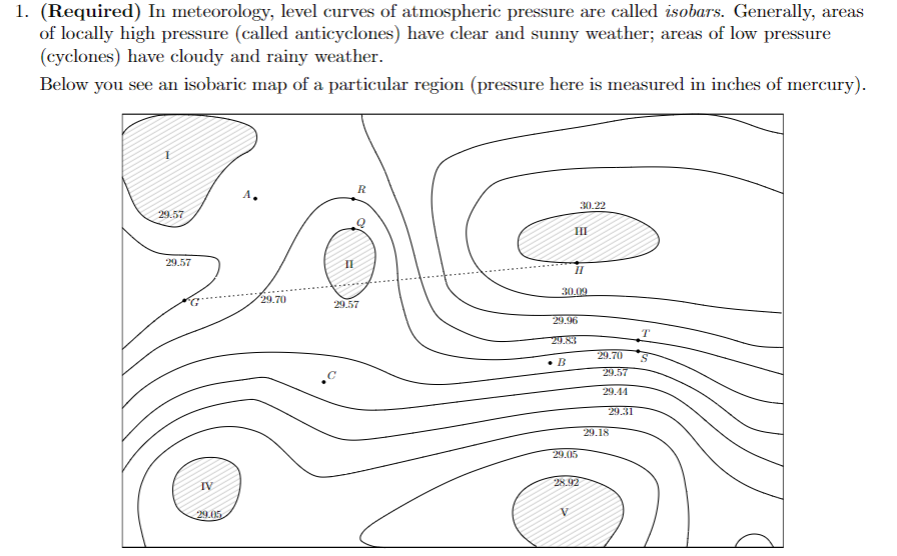 Solved (Required) In meteorology, level curves of | Chegg.com