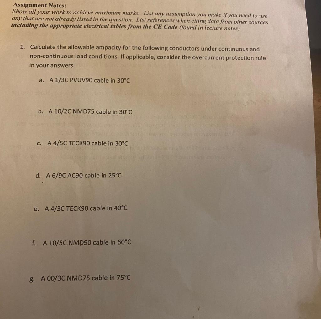 Assignment Notes: Show all your work to achieve | Chegg.com