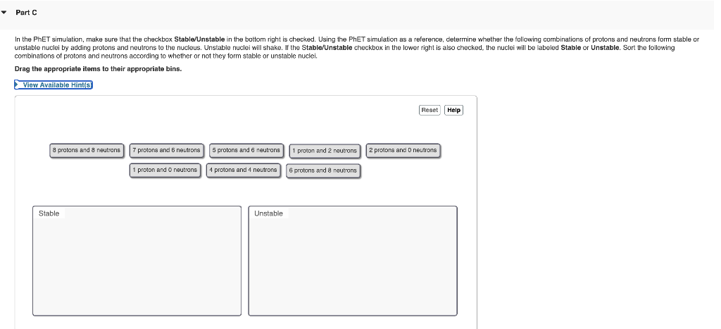 Solved Part C In the PhET simulation, make sure that the | Chegg.com