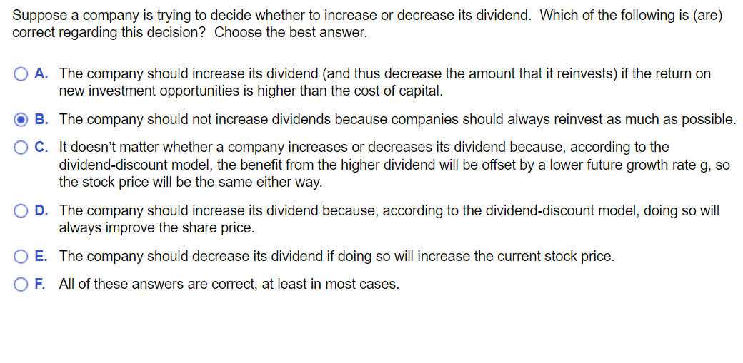 Solved Suppose a company is trying to decide whether to | Chegg.com