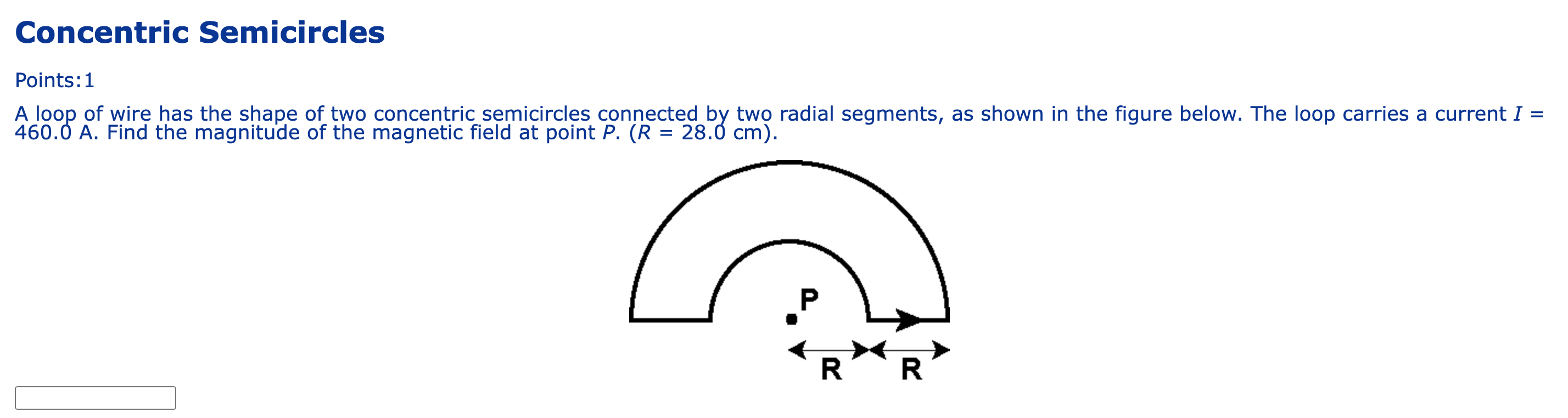 Solved Concentric Semicircles Points: 1 A loop of wire has | Chegg.com