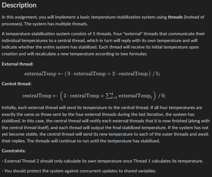 Solved DescriptionIn this assignment, you will implement a | Chegg.com