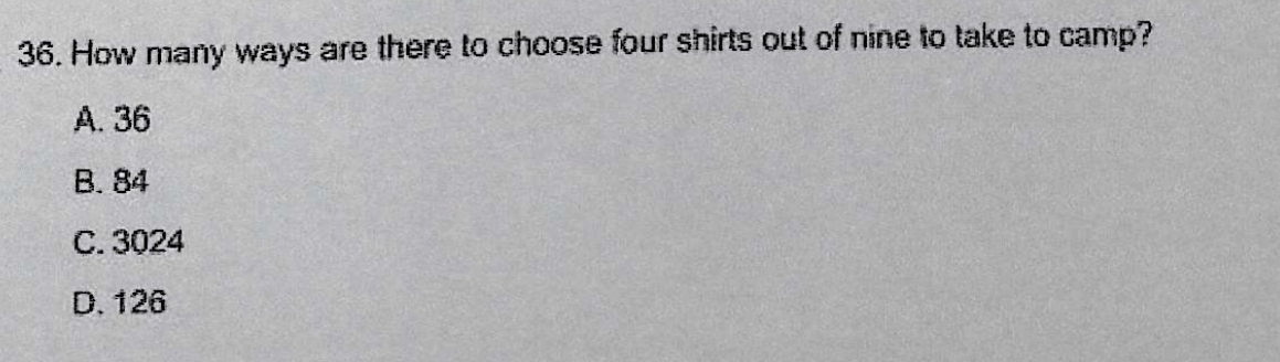 Solved How many ways are there to choose four shirts out of | Chegg.com