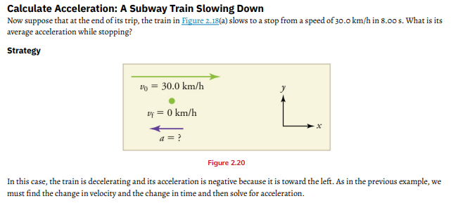 Solved Calculate Acceleration: A Subway Train Slowing Down | Chegg.com