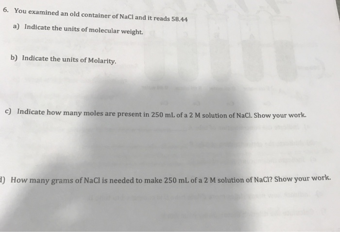Solved Original culture 1 ml 1 ml 1 ml 1 ml 200 mM 9 ml | Chegg.com