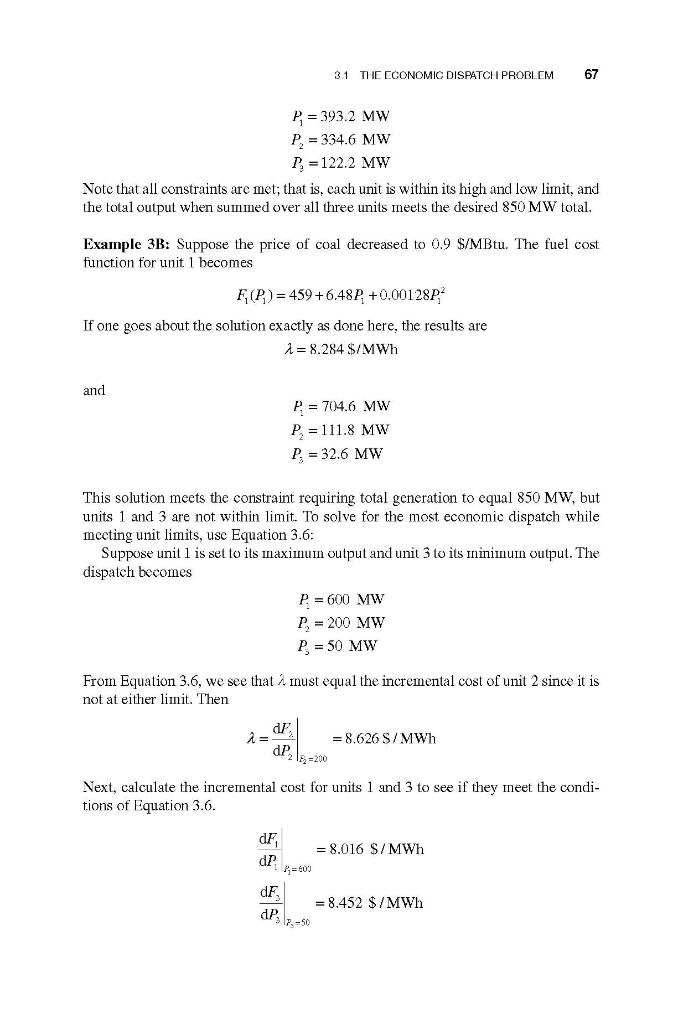 Solved 3.10 Take the generation data shown in Example 3A. | Chegg.com