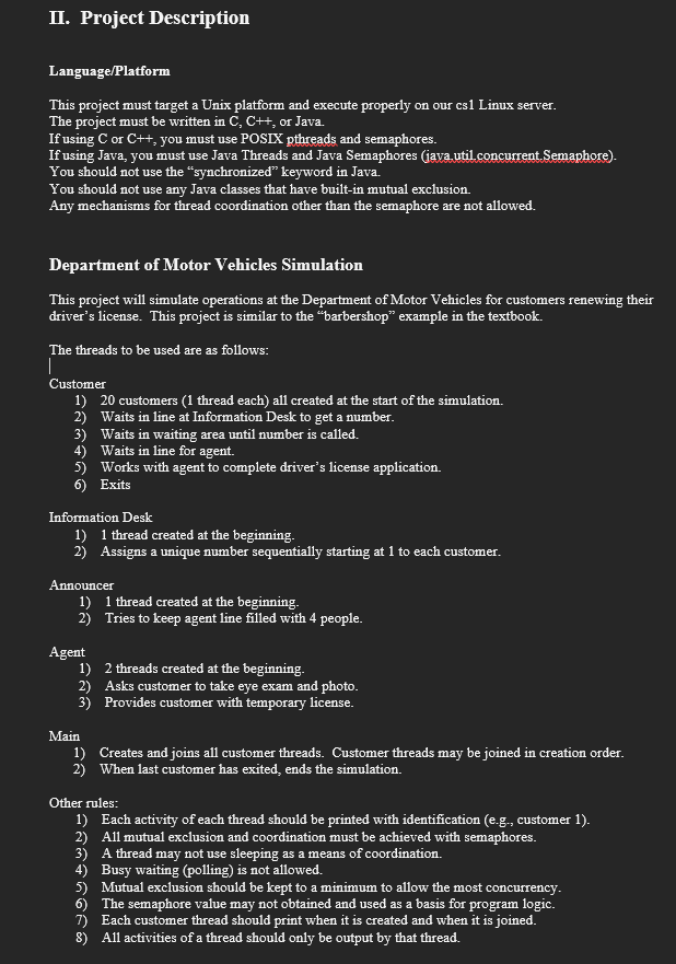 This project will study the coordination of multiple | Chegg.com