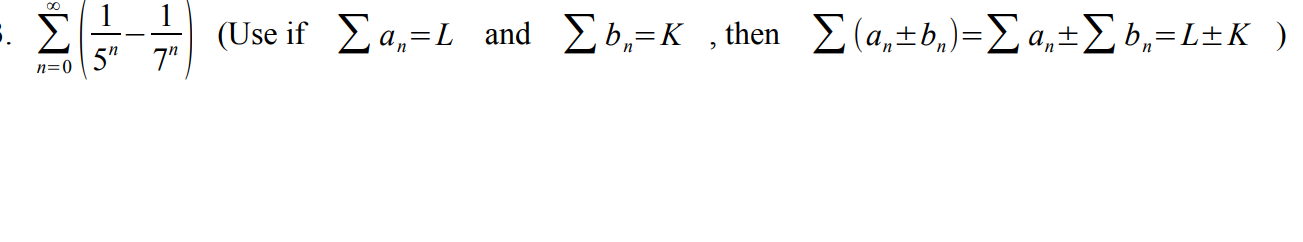 Solved Use the nth term test, geometric series test, or | Chegg.com