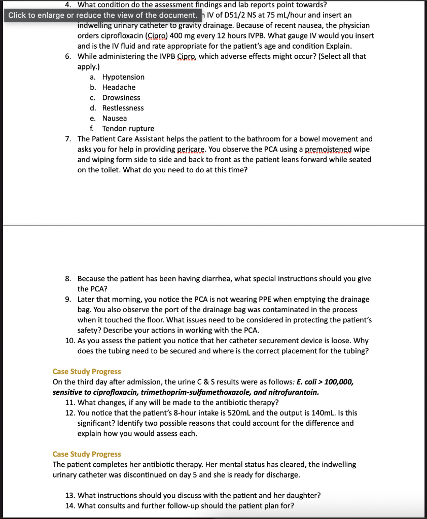 Solved Instructions: All questions apply to this case study. | Chegg.com