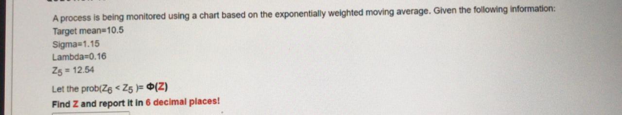 Solved A process is being monitored using a chart based on | Chegg.com