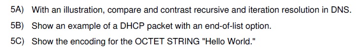 Solved 5A) ﻿With an illustration, compare and contrast | Chegg.com