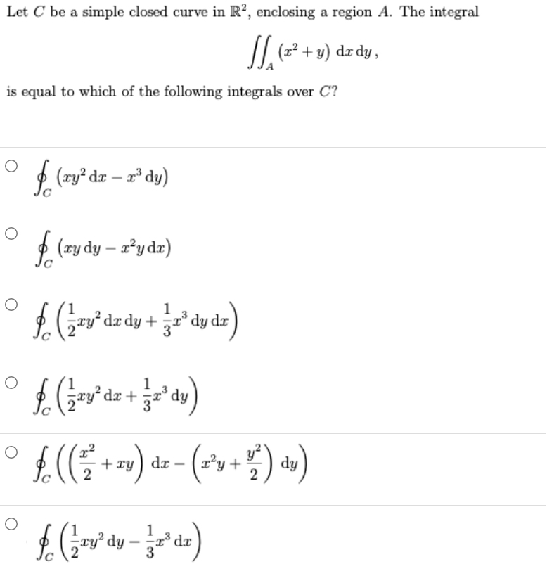 Solved Let C be a simple closed curve in R?, enclosing a | Chegg.com