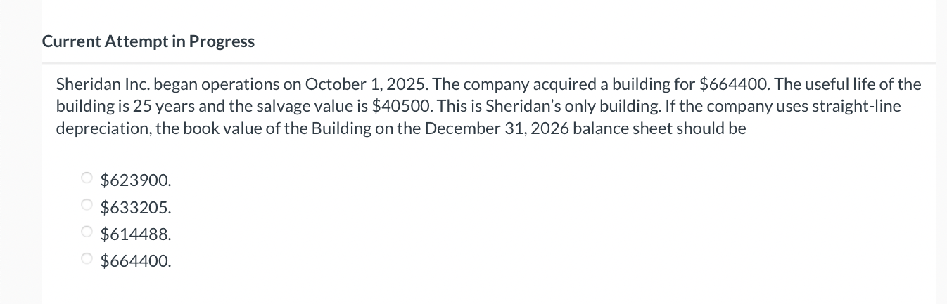 Solved Sheridan Inc. began operations on October 1,2025 . | Chegg.com