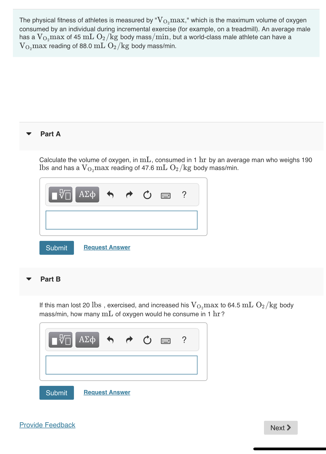 Solved Calculate the volume of oxygen, in mL , consumed in 1 | Chegg.com