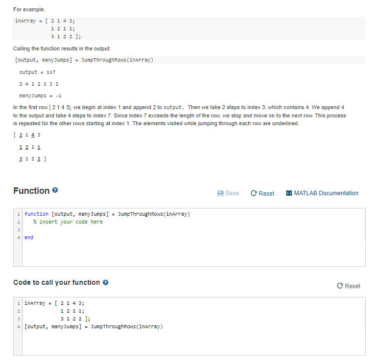 Solved Jump through Rows Given a 2D array, jump through the | Chegg.com