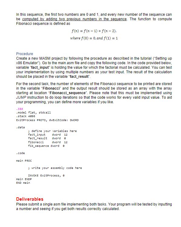 Solved This assignment covers the usage of basic arithmetic | Chegg.com