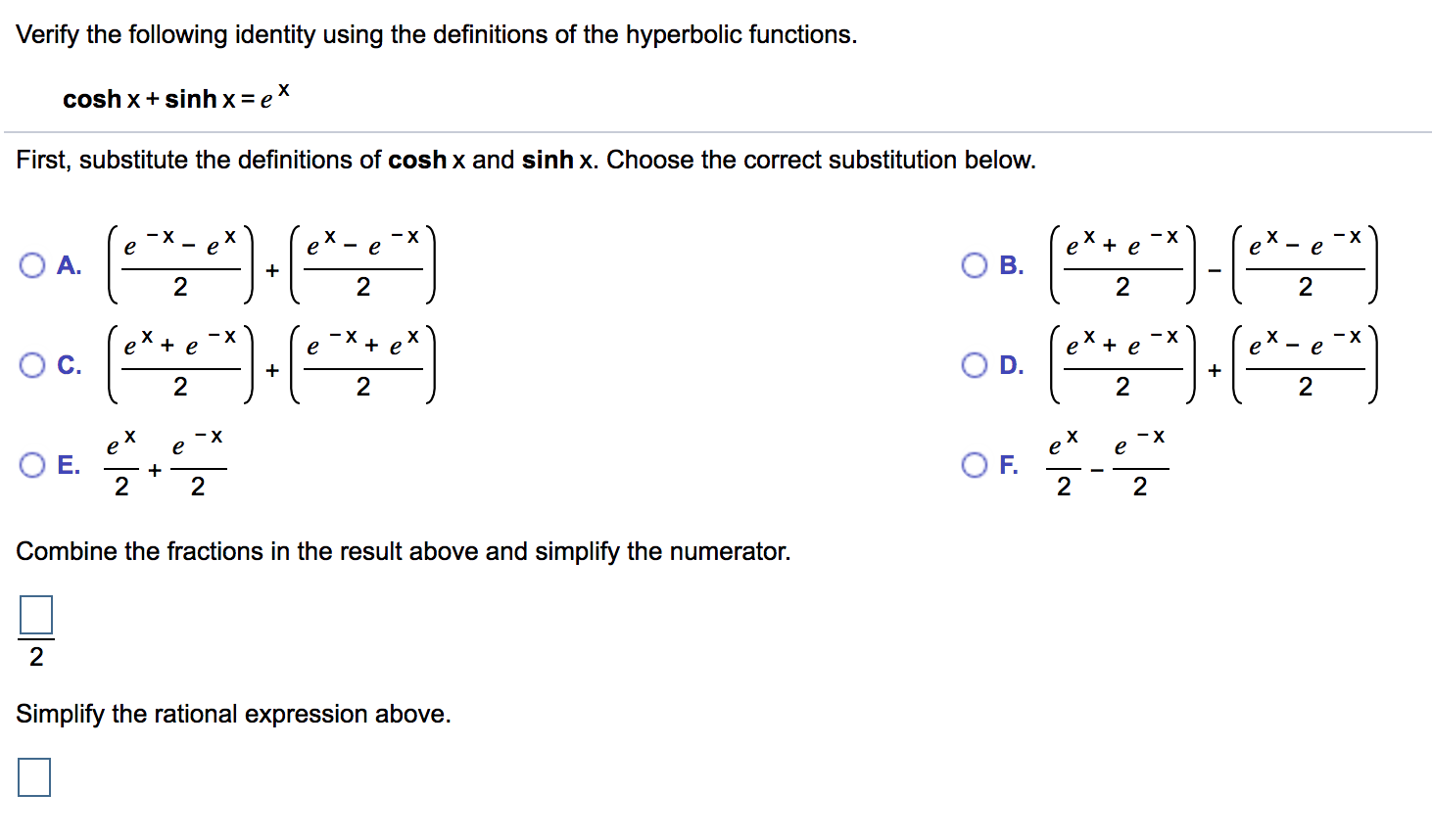 Solved Verify the following identity using the definitions | Chegg.com