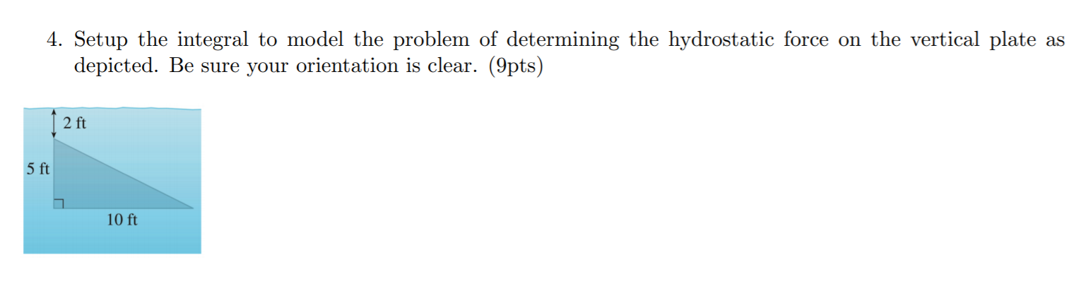 Solved 4. Setup the integral to model the problem of | Chegg.com