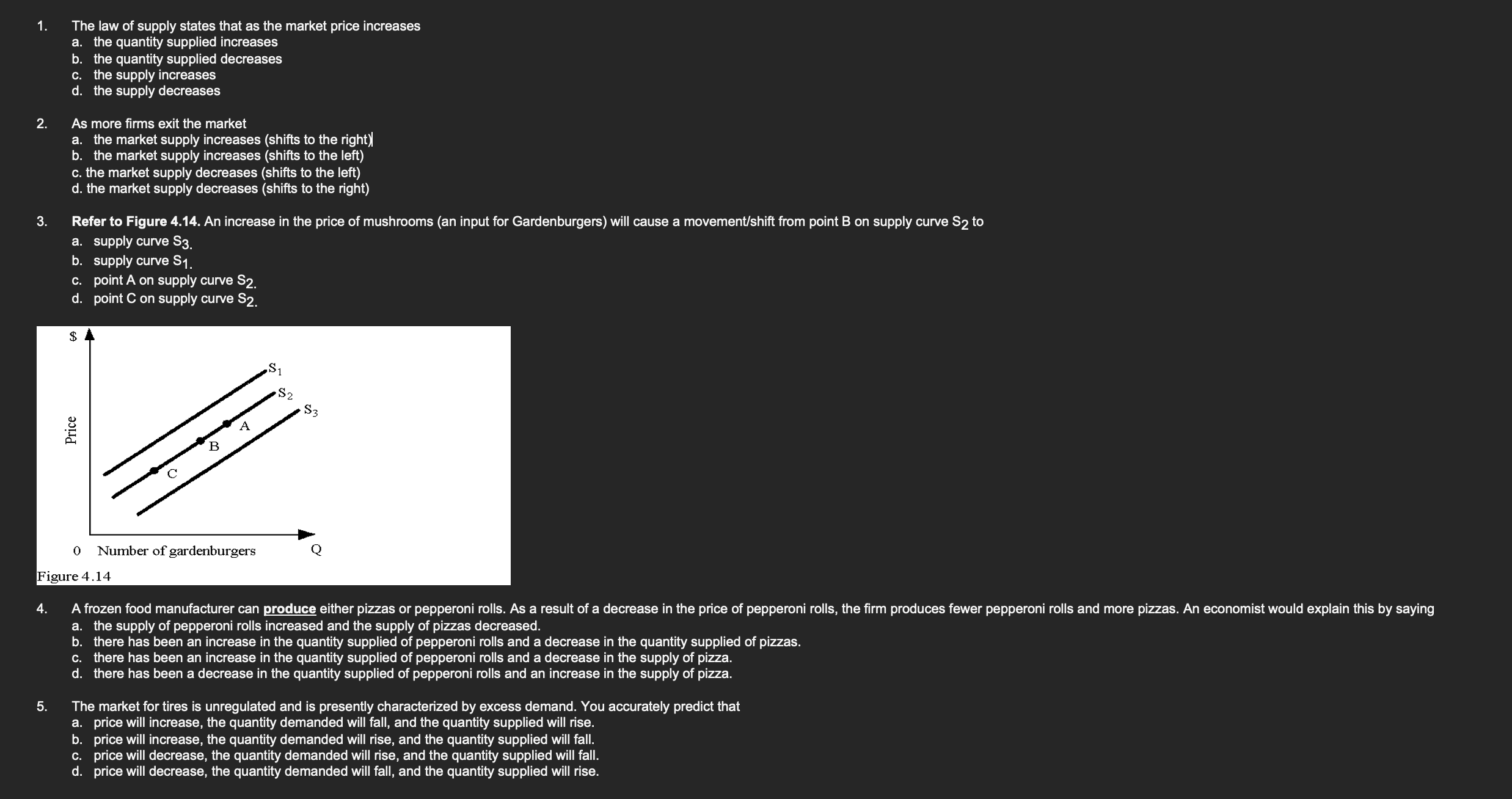Solved 1. The law of supply states that as the market price | Chegg.com