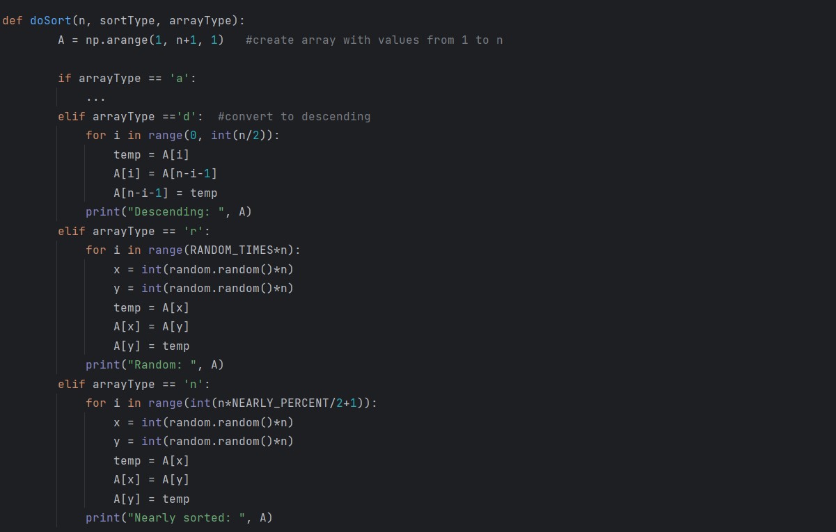Solved else: print("Unsupported array type") if sortType = | Chegg.com