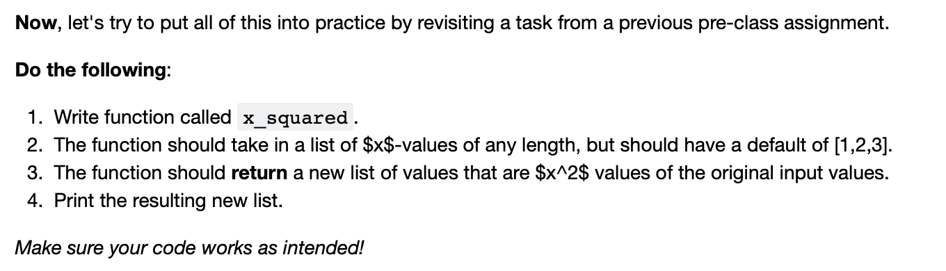 Solved Now, let's try to put all of this into practice by | Chegg.com