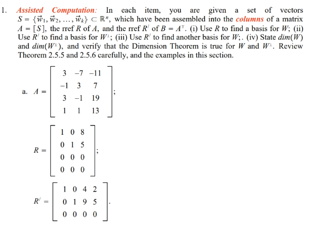 Solved Assisted Computation: In each item, you are given a | Chegg.com
