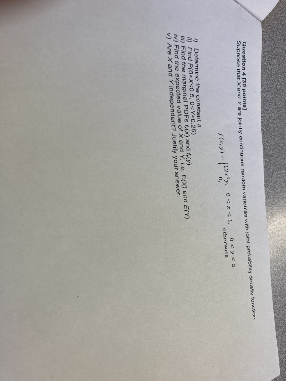 Solved Question 4 [30 points] Suppose that X and Y are | Chegg.com