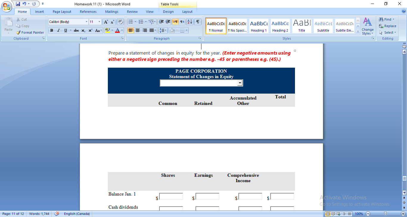Solved Con D90 - Homework 11 (1) - Microsoft Word - X Home | Chegg.com