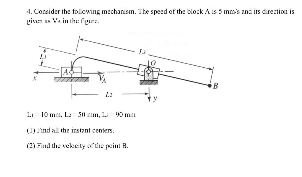 Solved 4. Consider the following mechanism. The speed of the | Chegg.com