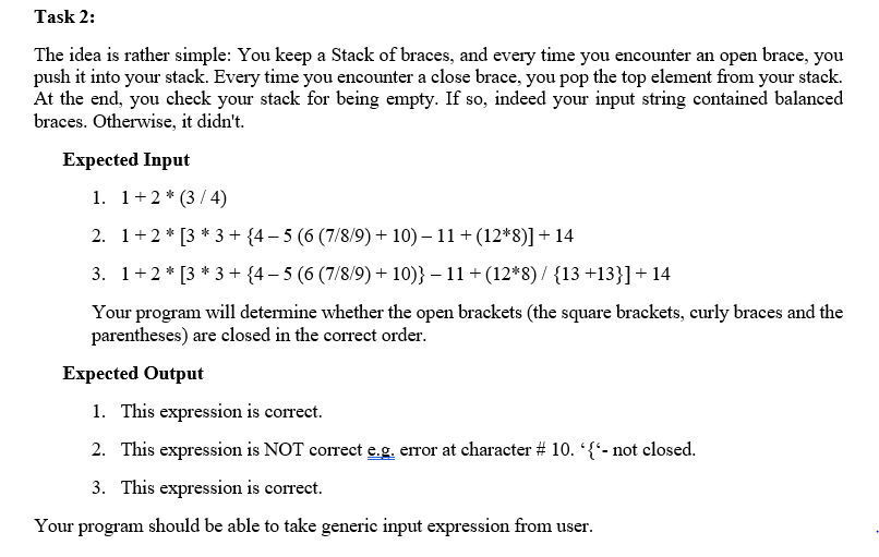 Solved + ok Task 2: The idea is rather simple: You keep a | Chegg.com
