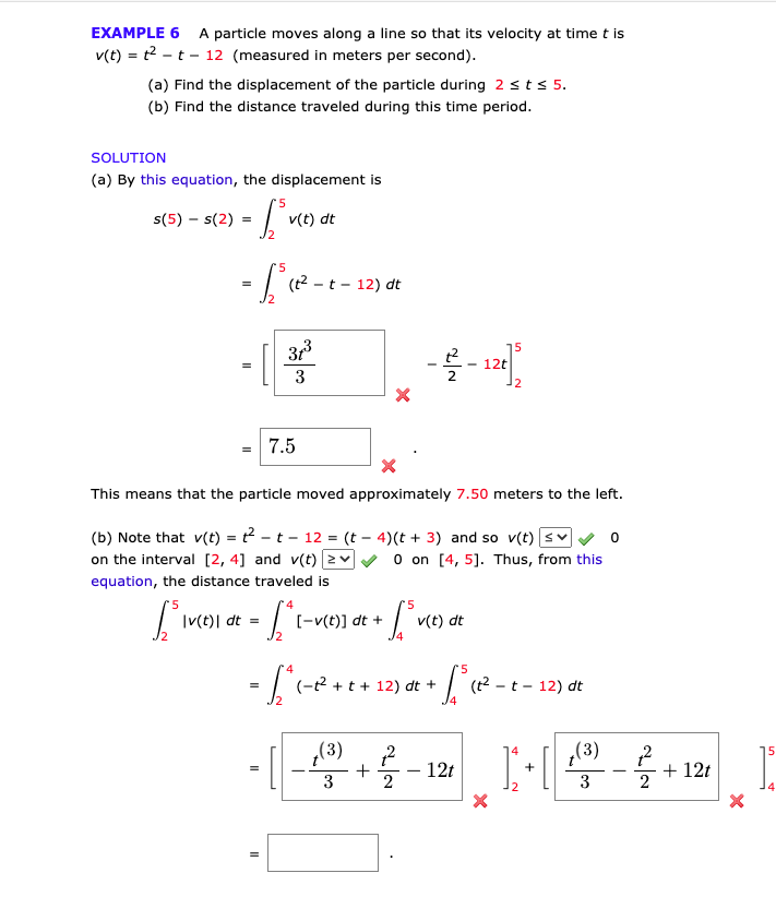 Solved EXAMPLE 6 A particle moves along a line so that its | Chegg.com