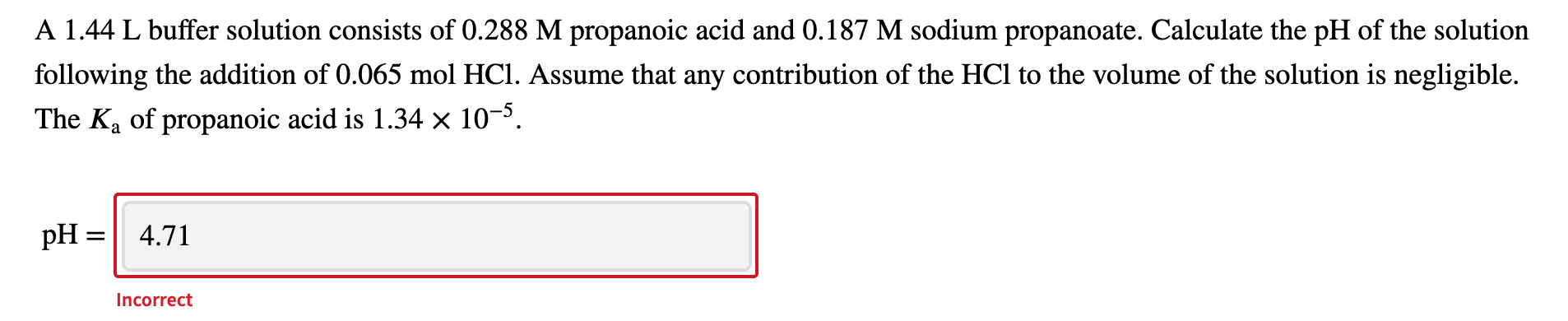 Solved A 1.44 L buffer solution consists of 0.288 M | Chegg.com