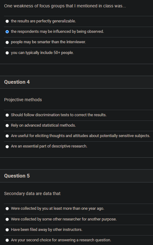 Solved One weakness of focus groups that I mentioned in | Chegg.com