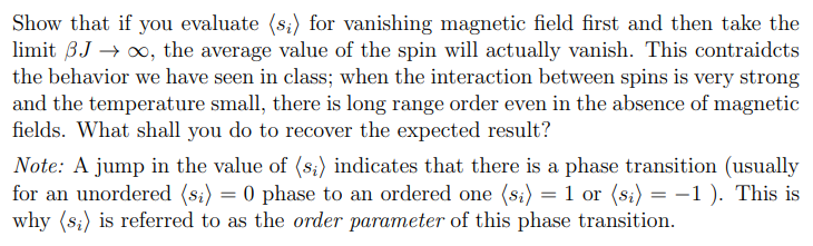 Solved one-dimensional Ising model with Hamiltonian: N-1 | Chegg.com