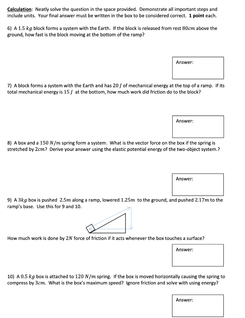 Solved Calculation: Neatly solve the question in the space | Chegg.com
