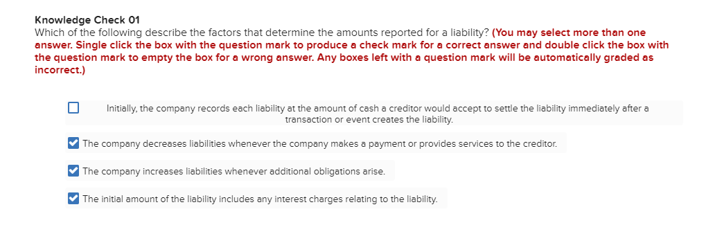Solved Knowledge Check 01 Which of the following describe | Chegg.com