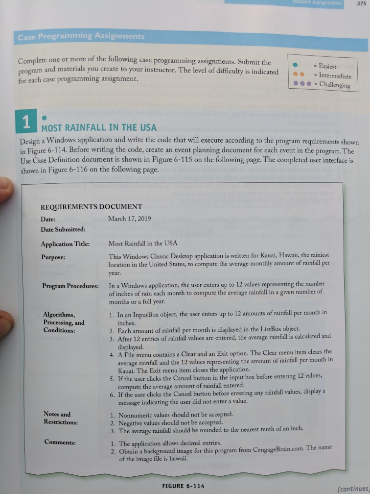 Solved Student Assignments 375 Case Programming Assignments | Chegg.com
