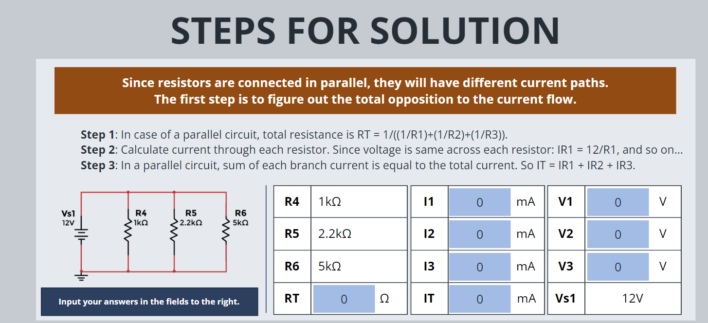 Solved STEPS FOR SOLUTION Since resistors are connected in | Chegg.com