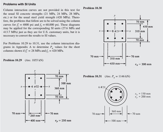 Solved Problem 10.30 ! Problems with SI Units Column | Chegg.com