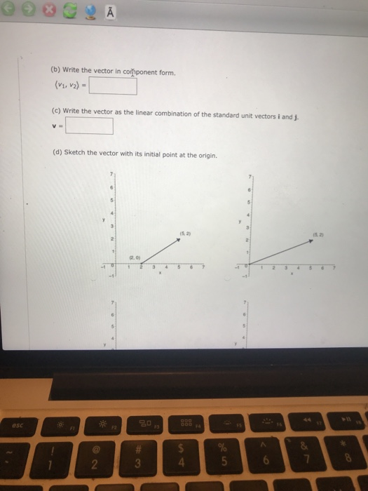 Solved The initial and terminal points of vector v are | Chegg.com