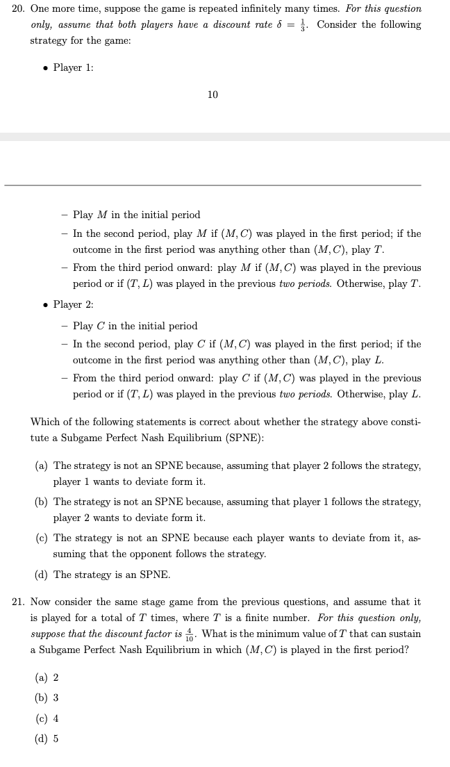 This is one question with 2 multiple choice subparts | Chegg.com