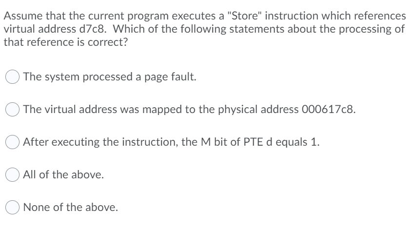Solved A byte-oriented virtual memory system which uses | Chegg.com