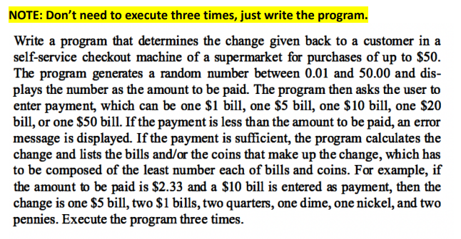 Solved NOTE: Don't need to execute three times, just write | Chegg.com