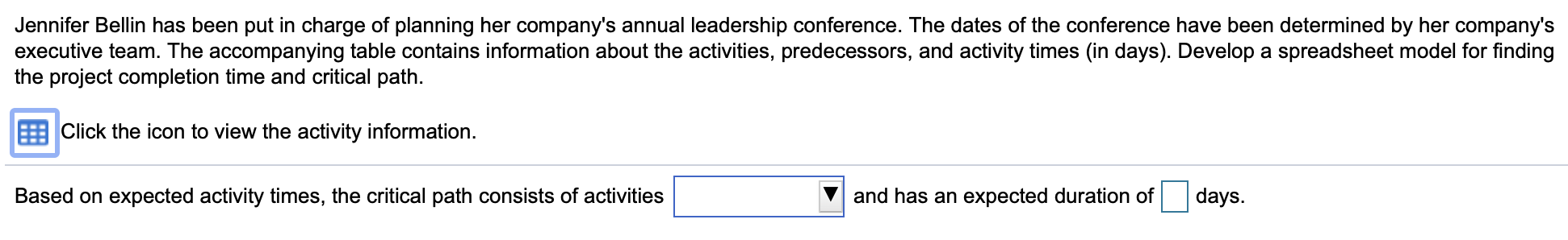 Solved Jennifer Bellin has been put in charge of planning | Chegg.com