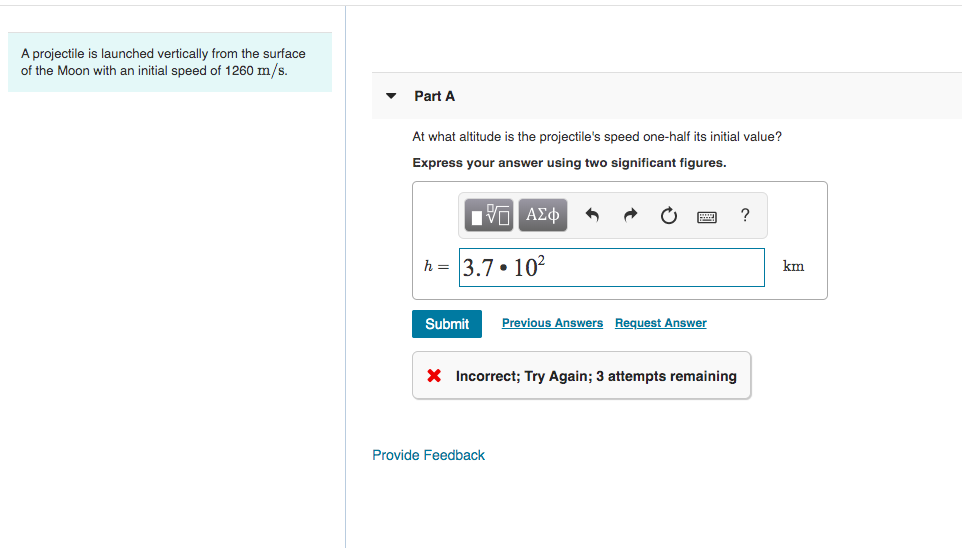 Solved A projectile is launched vertically from the surface | Chegg.com