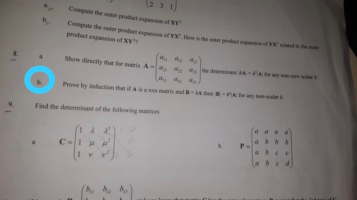 Solved D ( 3 ) Compute the outer product expansion of XY | Chegg.com