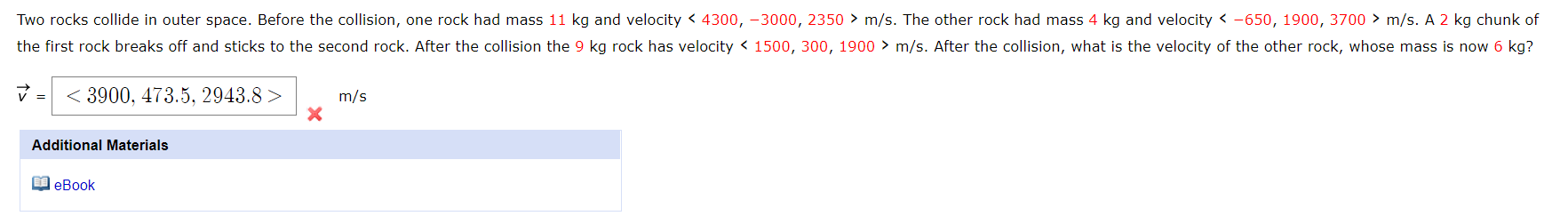 Solved Two rocks collide in outer space. Before the | Chegg.com