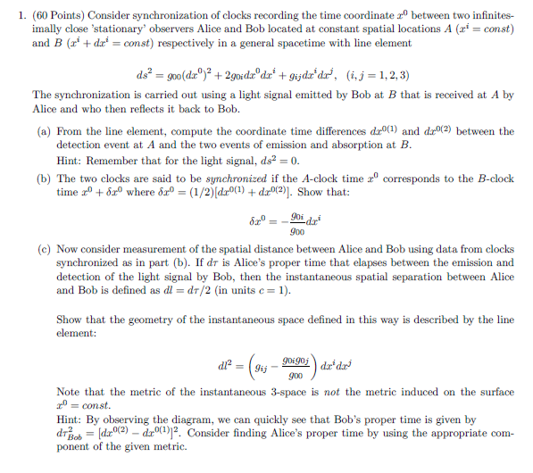Solved 1. (60 Points) Consider synchronization of clocks | Chegg.com